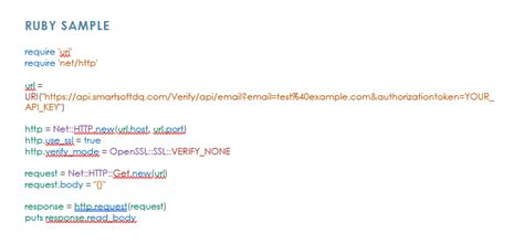 EMAIL VALIDATION REST API SmartSoft DQ
