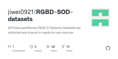 Github Jiwei0921rgbd Sod Datasets All Those Partitioned Rgb D Saliency Datasets We Collected