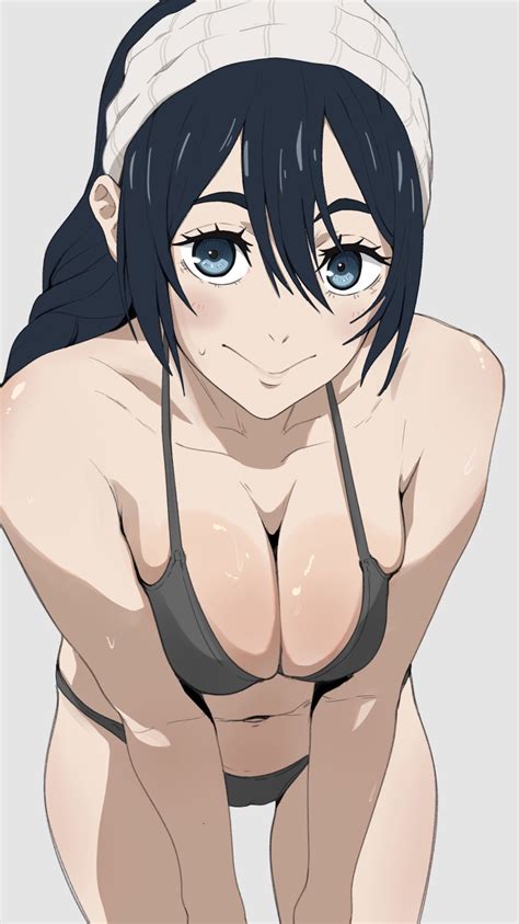 Rule 34 Amanai Riko Belly Breast Squeeze Breasts Jujutsu Kaisen