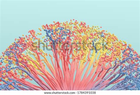 Point Explode Array Dynamic Emitted Particles Stock Vector Royalty
