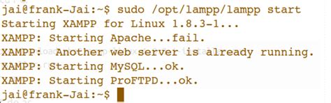 12 04 XAMPP Opt Lmapp Lampp Start Script Is Doing Nothing Ask Ubuntu
