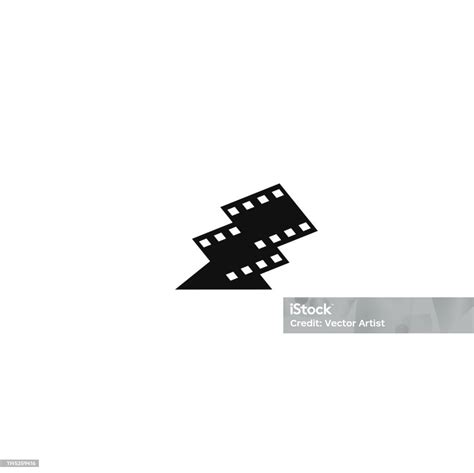 번개 필름 스트립 아이콘 디자인입니다 벼 락 영화 그림입니다 번개에 대한 스톡 벡터 아트 및 기타 이미지 번개 카메라 필름 0명 Istock