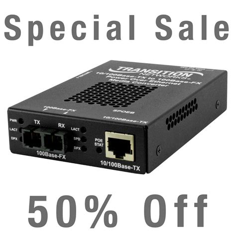 Transition Networks SPOEB Fast Ethernet Media Converter Sol Distribution