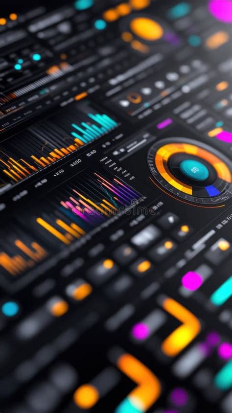 Vibrant Digital Dashboard With Colorful Data Visualizations And Charts