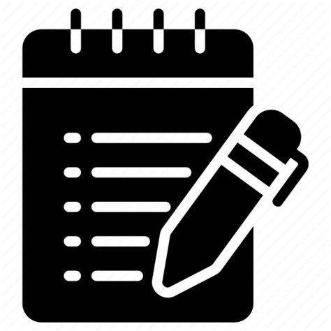 Notes Education Pencil Writing File Notebook Icon Download On Iconfinder