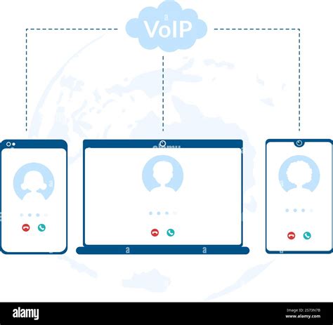 Voip Or Voice Over Internet Protocol With Telephony Scheme Technology