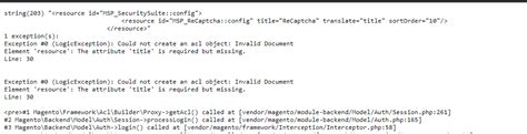 magento2 magento 2 2 0 invalid document element resource the