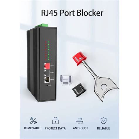 10pcs Rj45 Ethernet Lan Blocker Locker With 1key Ethernet Blocker