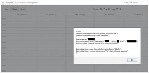Scheduler With Sql Server 2012 Javascript Dhtmlx