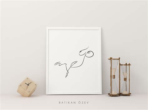 Minimalist Erotic Single Line Art Print Sex Scene Wall Poster Romantic Couple In Love Drawing