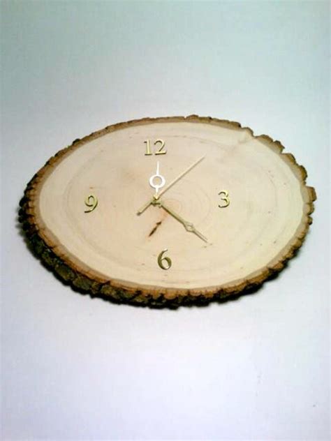 Items Similar To Clock Log Slice Clock Rustic Clock Primitive Clock
