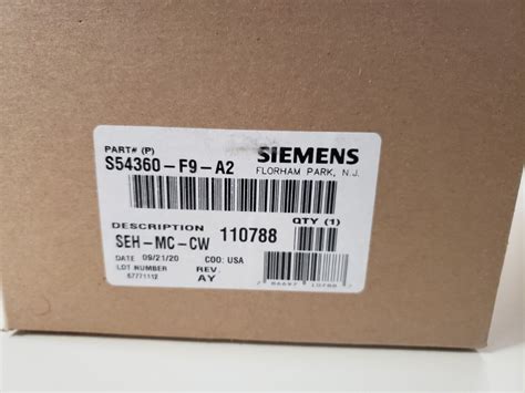 Siemens S54360 F9 A2 Round Speaker Strobe Fire Alarm