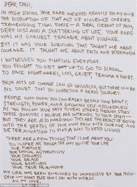 SurvivorLoveLetters Sees Sexual Assault Victims Write Moving Letters To Themselves Daily Mail