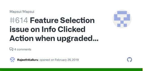 Feature Selection Issue On Info Clicked Action When Upgraded To New Version · Issue 614
