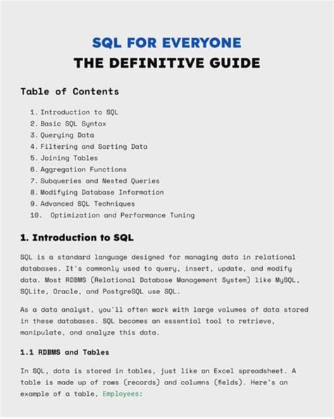 Basic To Advance Sql Notes For Data Analytics Pdf