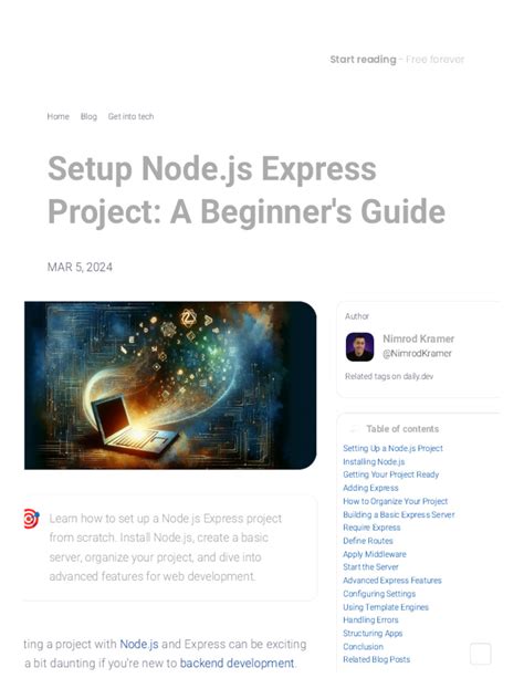 Setup Node Js Express Project A Beginners Guide Pdf Web Server