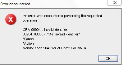 JavaMadeSoEasy JMSE Solve ORA 00904 Invalid Identifier In Oracle