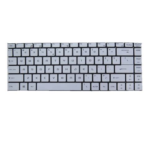 White Laptop Backlit Keyboard For Msi Gf65 Thin 9sd 9se 9sex 9sexr 10ue 10ser 10sdr 10scsxr