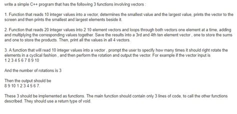 Solved Write A Simple C Program That Has The Following 3