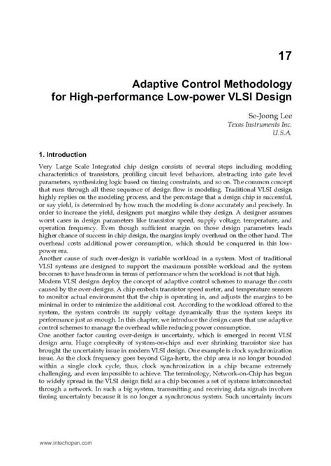 Pdf Adaptive Control Methodology For High Performance Low