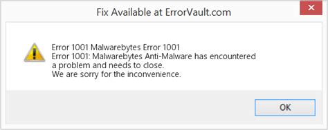 How To Fix Error 1001 Malwarebytes Error 1001 Error 1001 Malwarebytes Anti Malware Has
