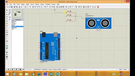 How To Simulate Ultrasonic Sensor In Proteus With Arduino Youtube