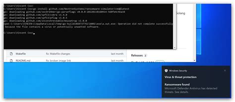 Installing Issue · Issue 1 · Nextronsystems Ransomware Simulator · Github