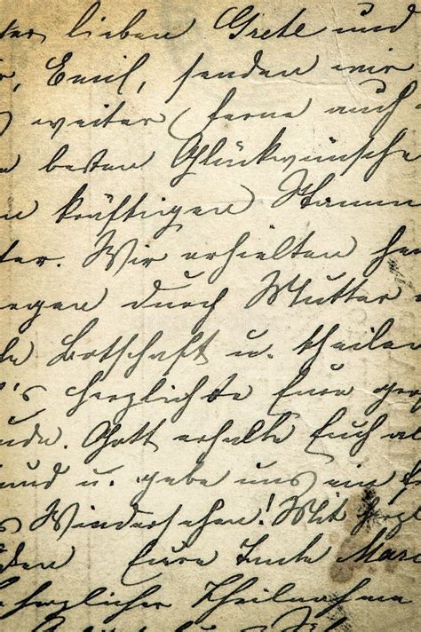 Antique Handwriting Letter Grunge Paper Background Stock Image Image