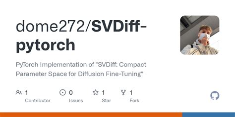 Github Dome Svdiff Pytorch Pytorch Implementation Of Svdiff Compact Parameter Space For