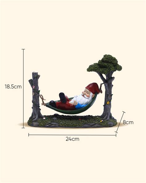 Garden Gnome Hammock Figurines Stoopelf