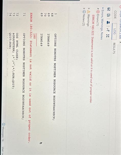 Solved Codelogresultserrors Warnings Notes1 ⊛ ﻿errors