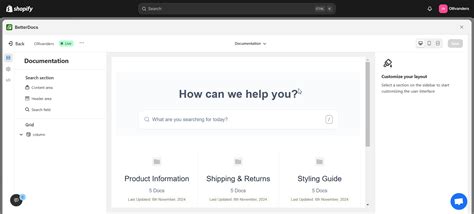Whats New In Betterdocs For Shopify New Shopify Docs Layout Option And More Betterdocs