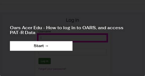 Oars Acer Edu How To Log In To Oars And Access Pat R Data