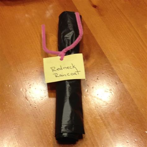 Redneck Raincoat Lol Trash Bag Crafts Pinterest Trash Bag Raincoat And Gag Gifts