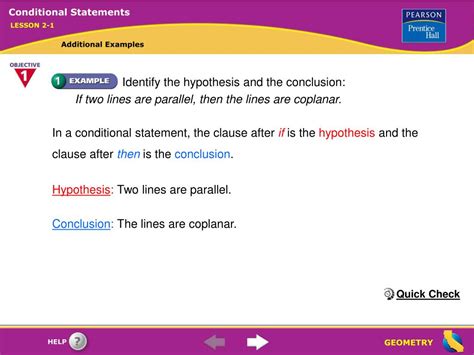 PPT Identify The Hypothesis And The Conclusion If Two Lines Are Parallel Then The Lines Are
