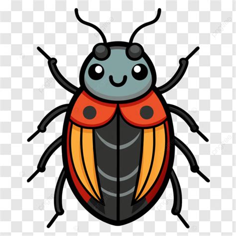 Fungus Beetle Bug Swims Colorful Isolated Sticker Vector Fungus Beetle Bug Png And Vector