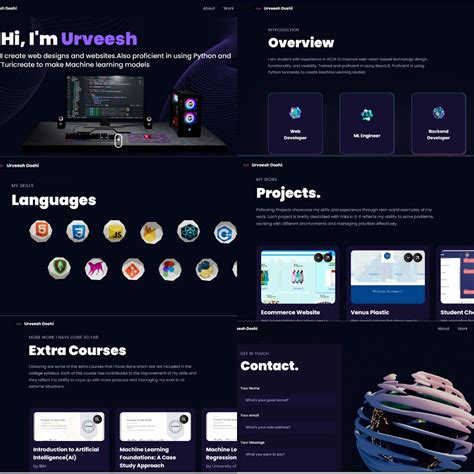 Urveesh Doshi On Linkedin Personalportfolio Reactjs Threejs Designanddevelopment