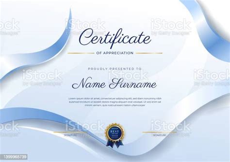현대 파란색 인증서 템플릿 및 테두리 상 졸업장 명예 업적 졸업 및 인쇄 골동품에 대한 스톡 벡터 아트 및 기타 이미지 골동품 공란 교육 Istock