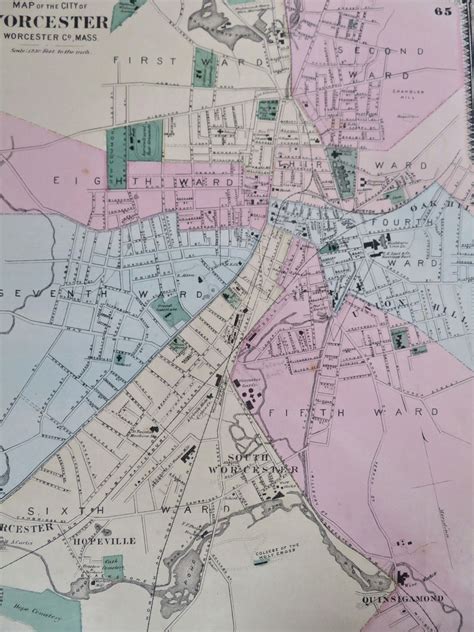 Old Maps Of Worcester Mass