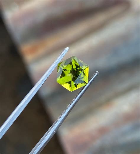 Natural Peridot Peridot Hexagon Shape Peridot Fancy Cut Peridot 8x8x4 Mm Peridot August