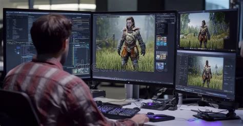 An Experienced 3d Designer Creates Video Game Characters Or Animations At Home Using A Computer