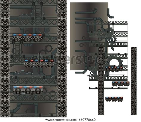 vertical parallax game background vector game stock vector royalty