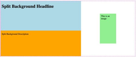 Html How To Continue The Background Colors Of A Two Line Grid With Headline And Description In