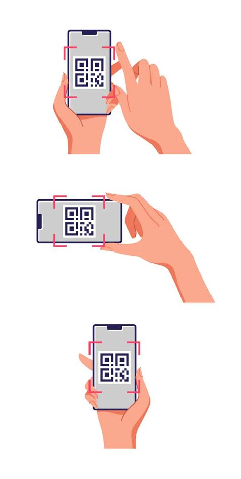 Scanning Qr Code Vector Illustration Qr Code Business Card Qr Code Coding