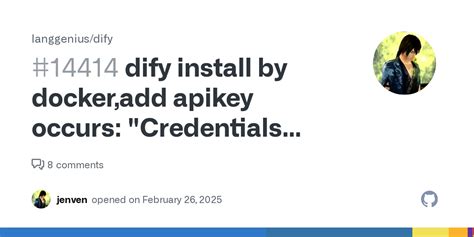 Dify Install By Dockeradd Apikey Occurs Credentials Validation Failed With Status Code 403