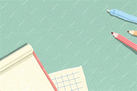 Premium Vector Blank Notebook Frame On Green Background Vector