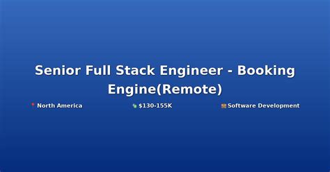 dailyremote on linkedin senior full stack engineer booking engine