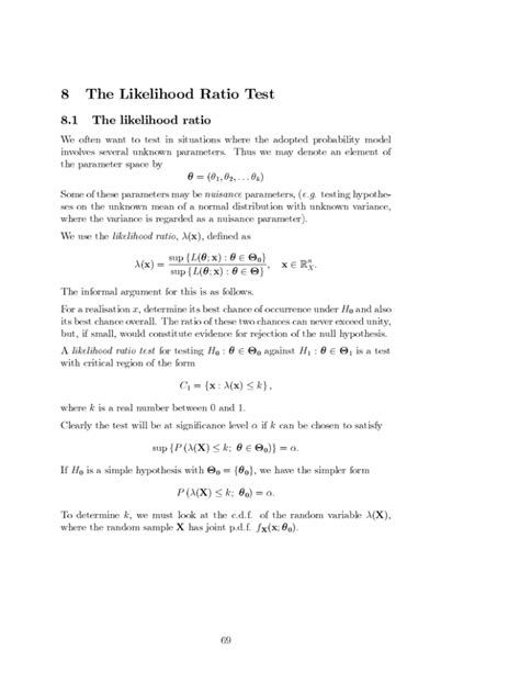 Likelihood Ratio Test Theory And Examples