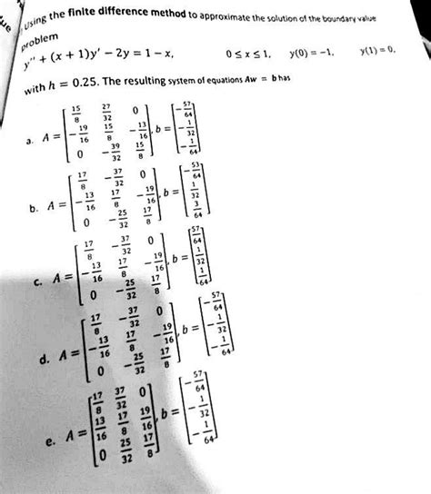 Solved Vsinf The Finite Difference Method To Approximate