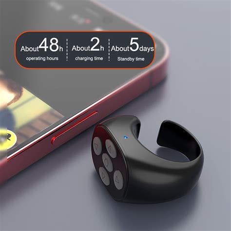 Uehuxhe Wireless Bluetooth Remote Control Rechargeable Ring For